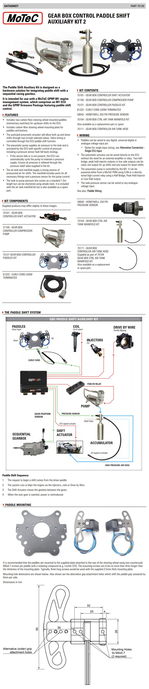 GEAR BOX CONTROL PADDLE SHIFT AUX KIT — GSpeed