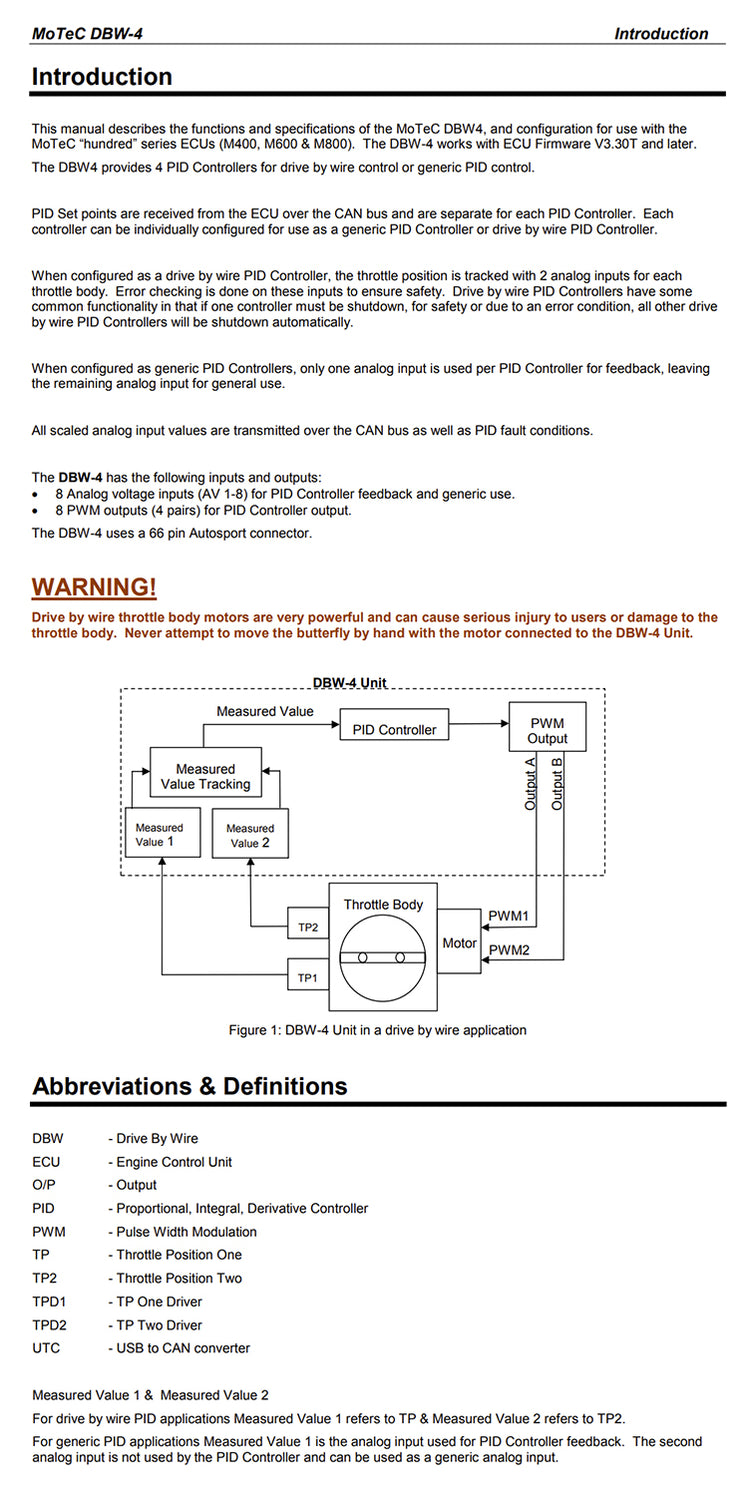 Drive by Wire expander (DBW4) — GSpeed