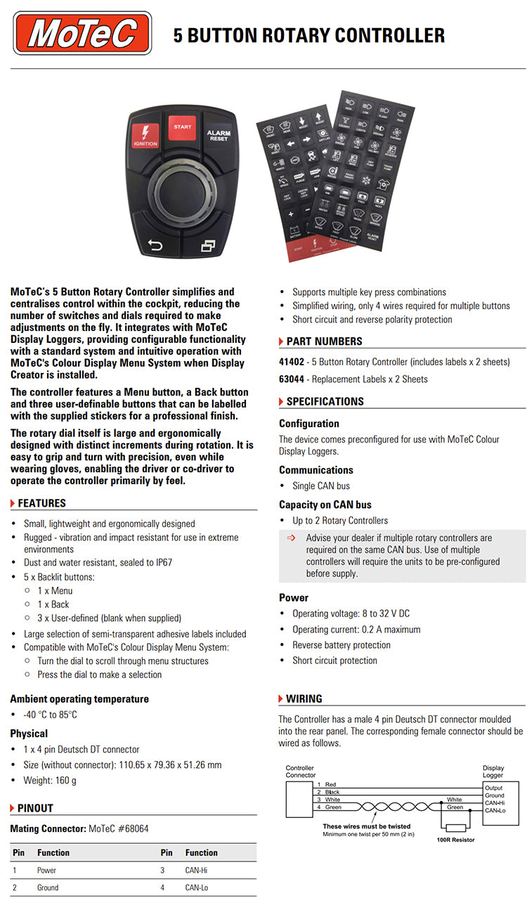 5 Button Rotary Keypad — GSpeed