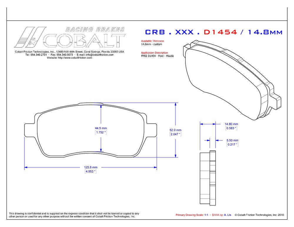 CRB.XRx.D1454 Ford Fiesta / Mazda 2 (Front) — GSpeed